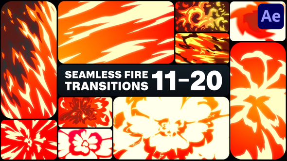 Seamless Fire Transitions for After Effects, After Effects Project Files